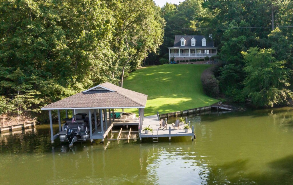 Stately Brick Home on Deep Water | Lake Harding Homes